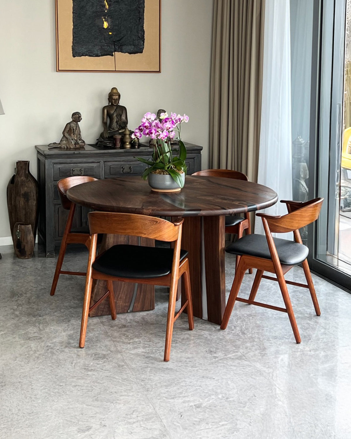 Bespoke Wood Slab Coffee & Side Tables – Grey & Sanders