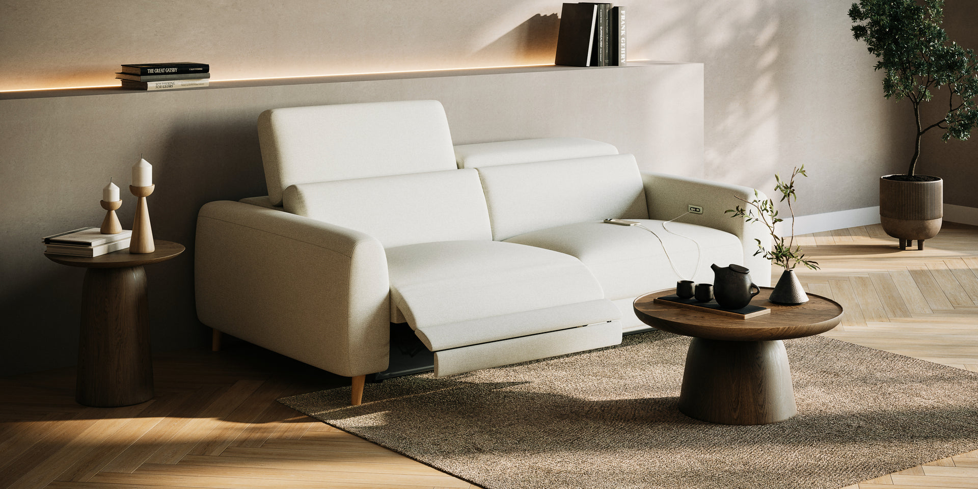 Hampton Recliner Sofa – Grey & Sanders