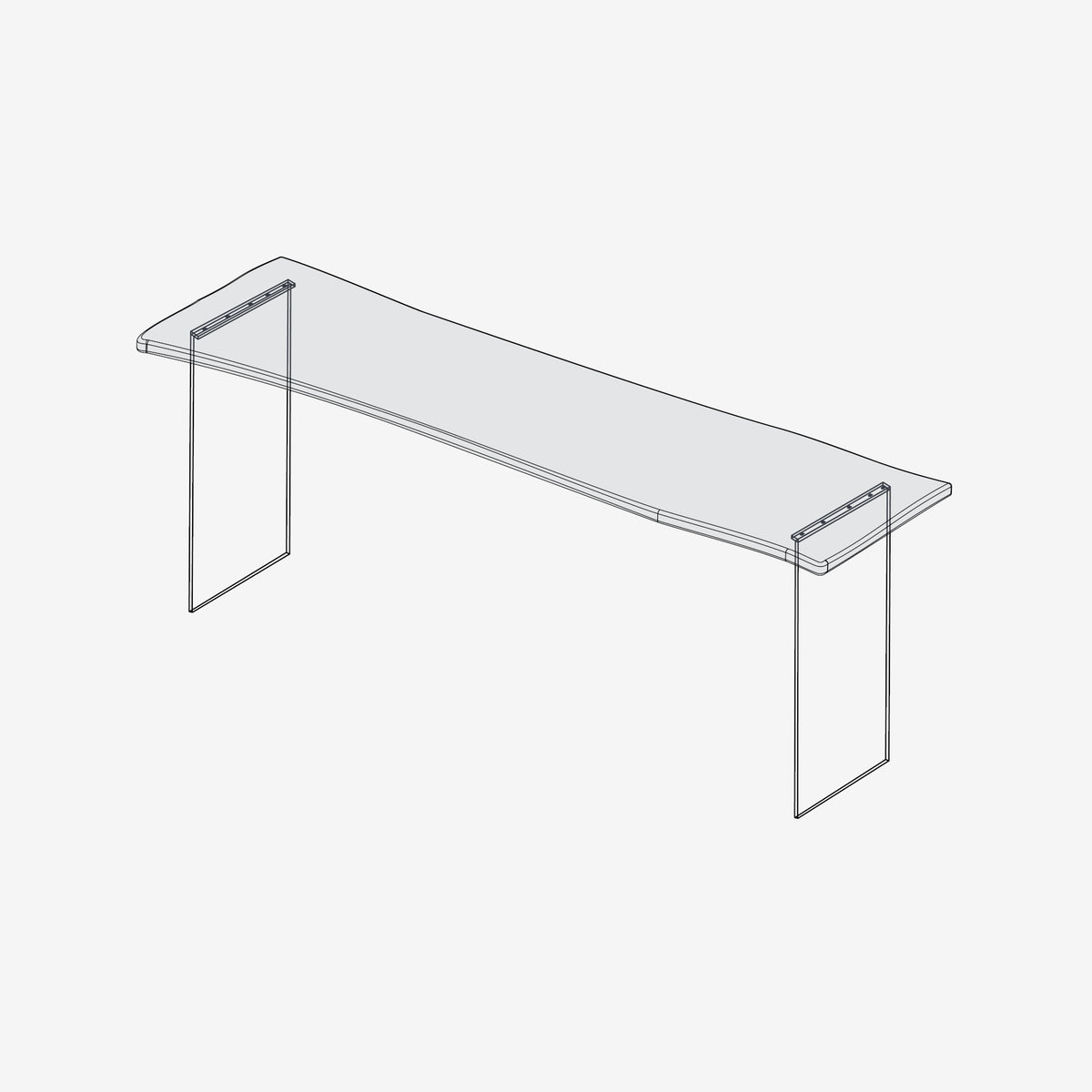 Acrylic Console Legs – Grey & Sanders